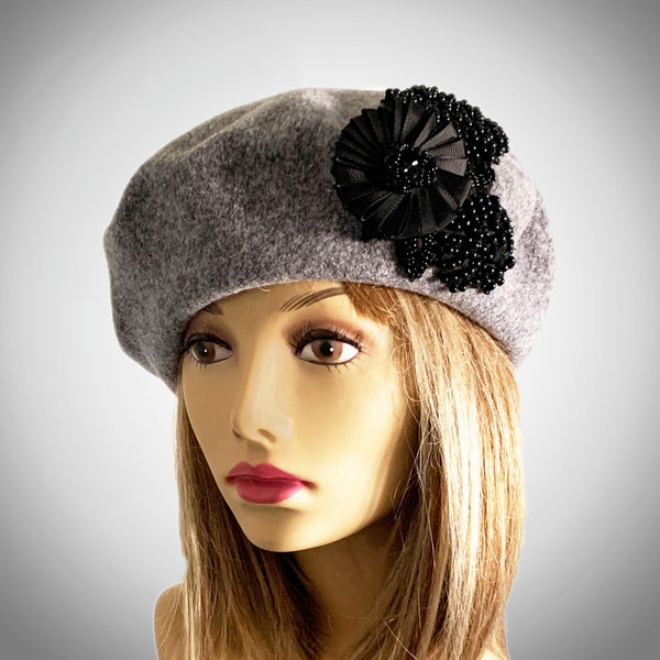 Embellished Beret - Etsy