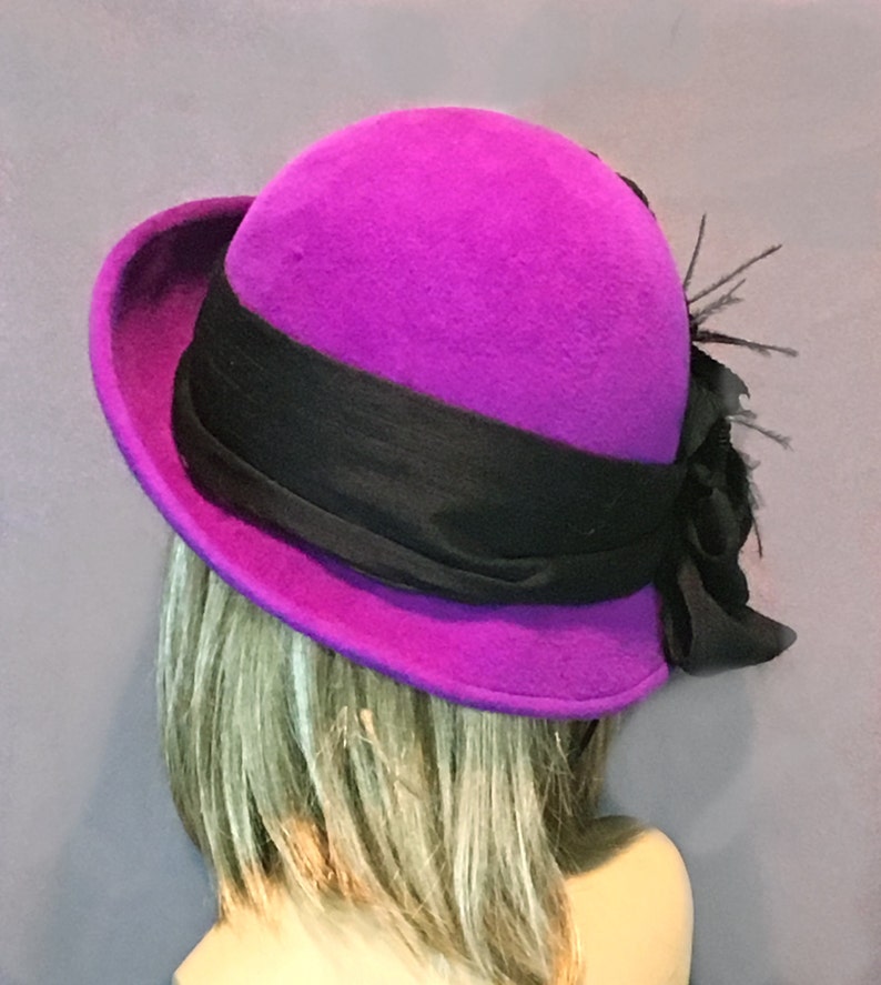 Fiona Cloche Fur Felt Hat Downton Abbey millinery hat | Etsy