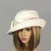 Christine Fur Felt Hat Medium Brim Size Downton Abbey Style - Etsy