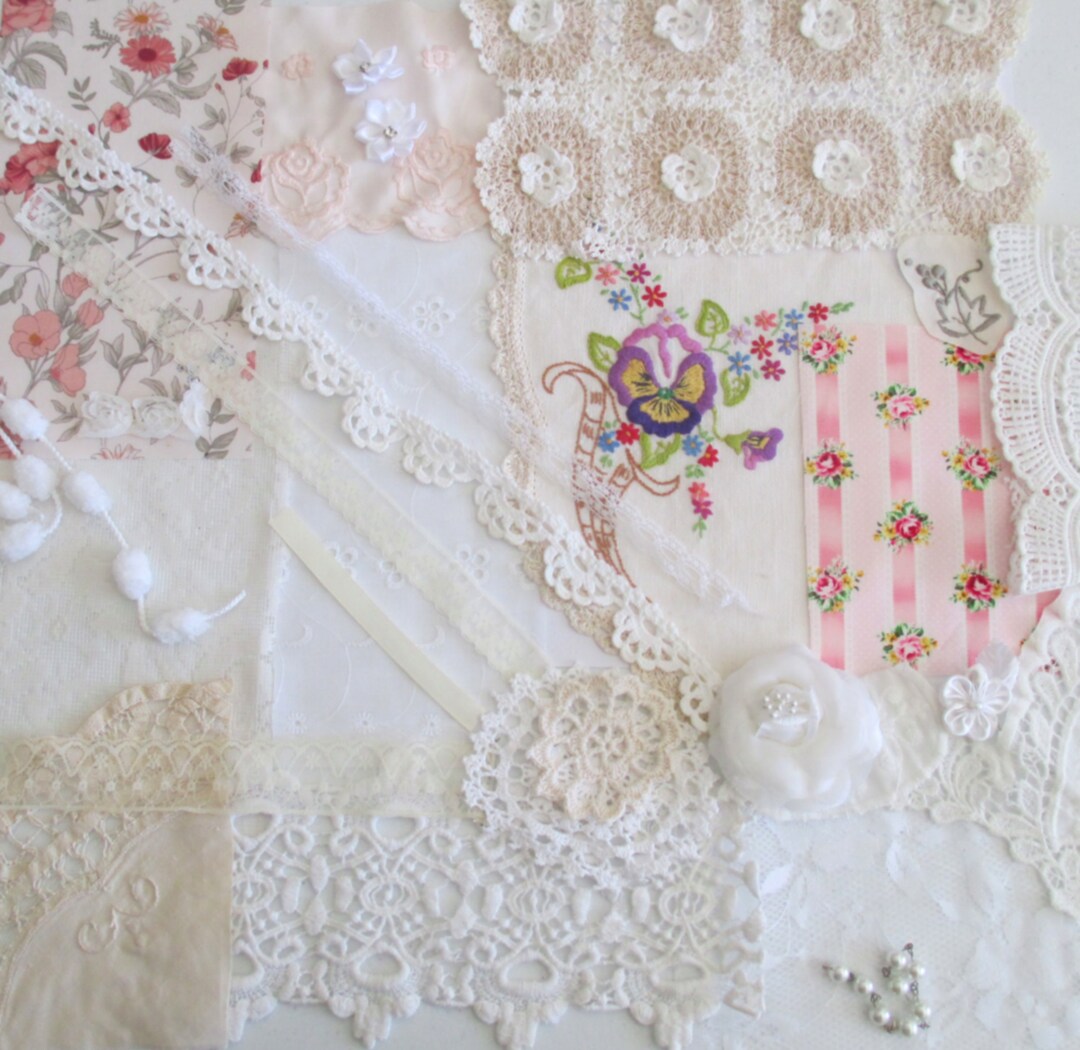 Slow Stitching Bundle, Fabric Craft Pack, Junk Journal Pack, Hand ...