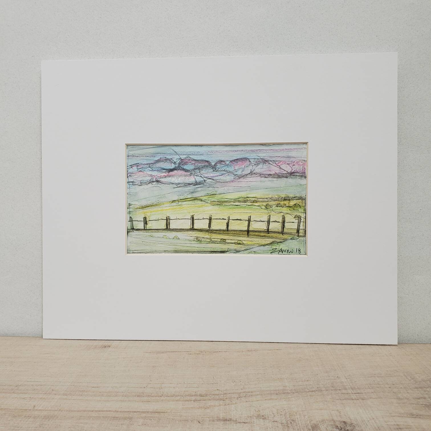 Utah Drawing Original Landscape Western Art Park City Local - Etsy