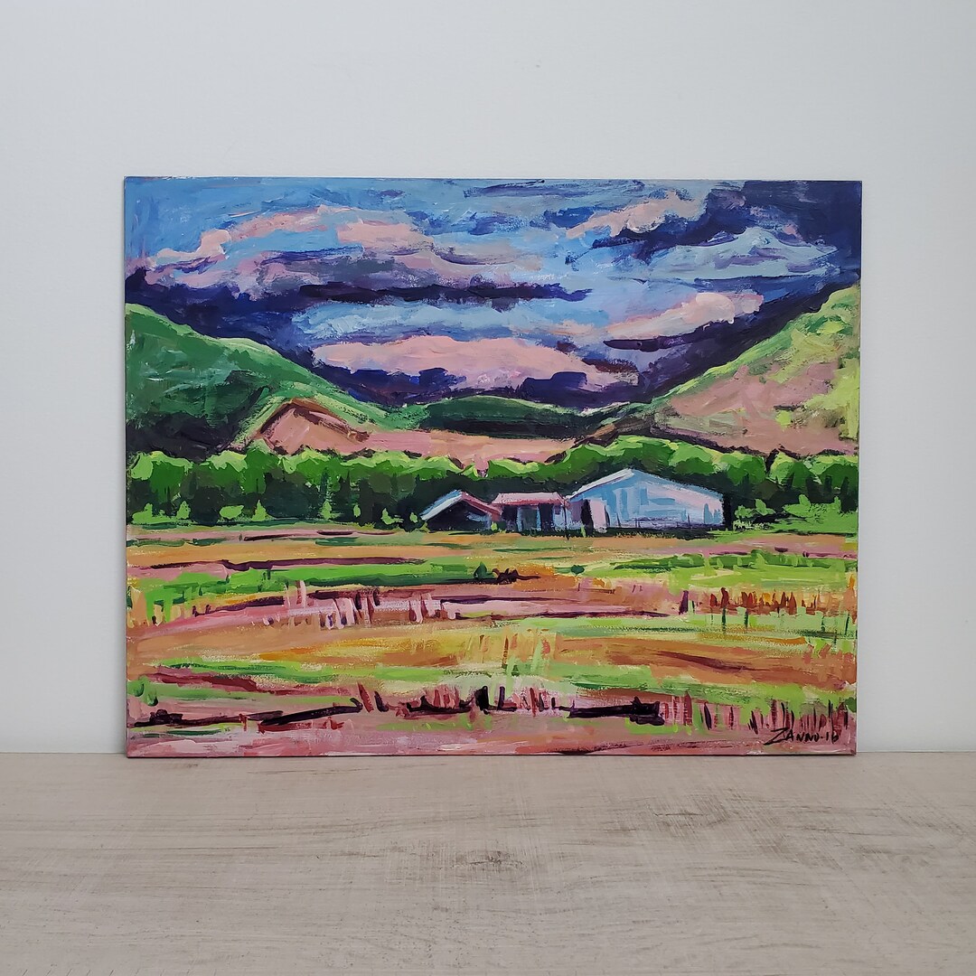 Utah Mountain Landscape Painting Original on Board 11 X 14 Local Artist ...