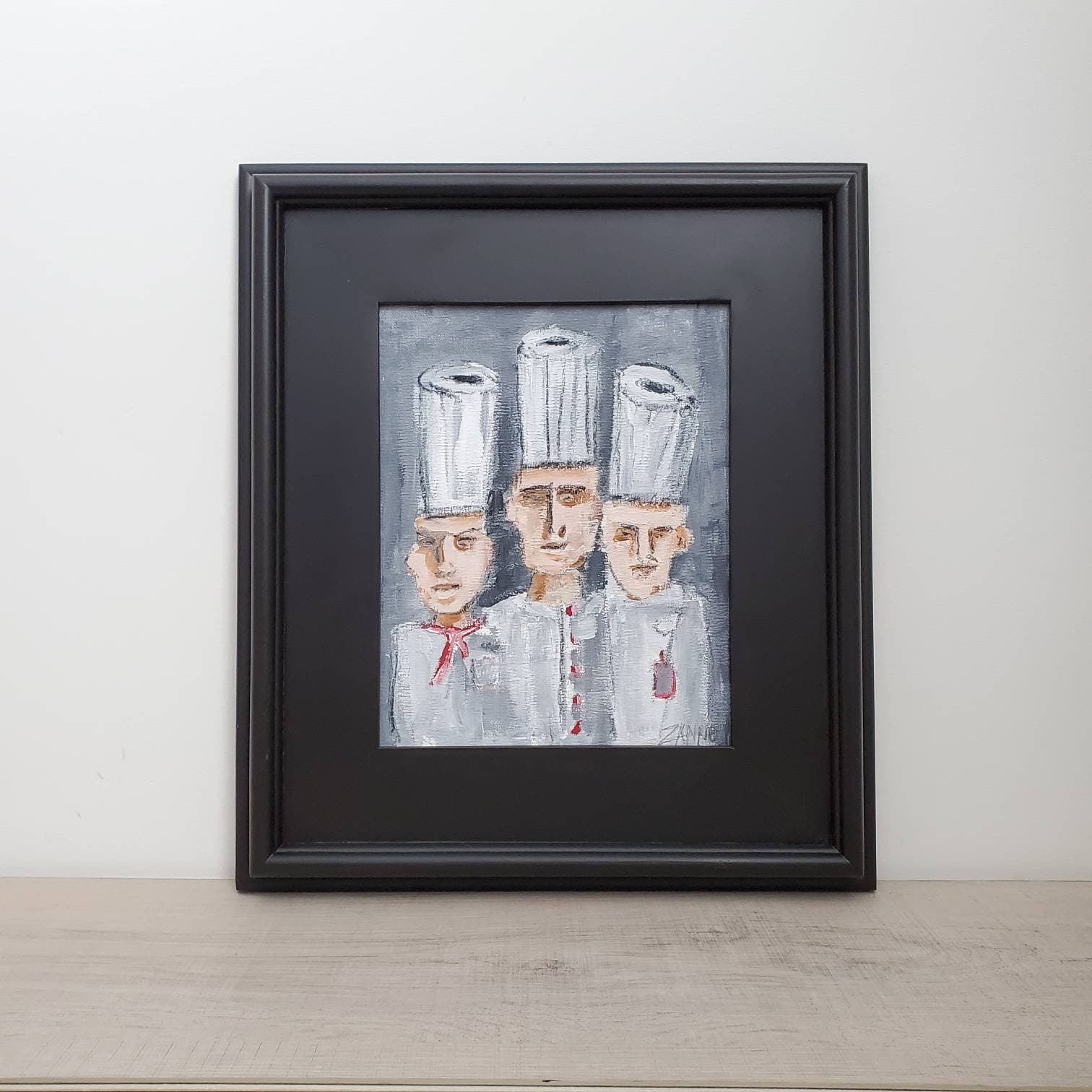 Chef Painting Framed Kitchen Decor Restaurant Painting Gift - Etsy
