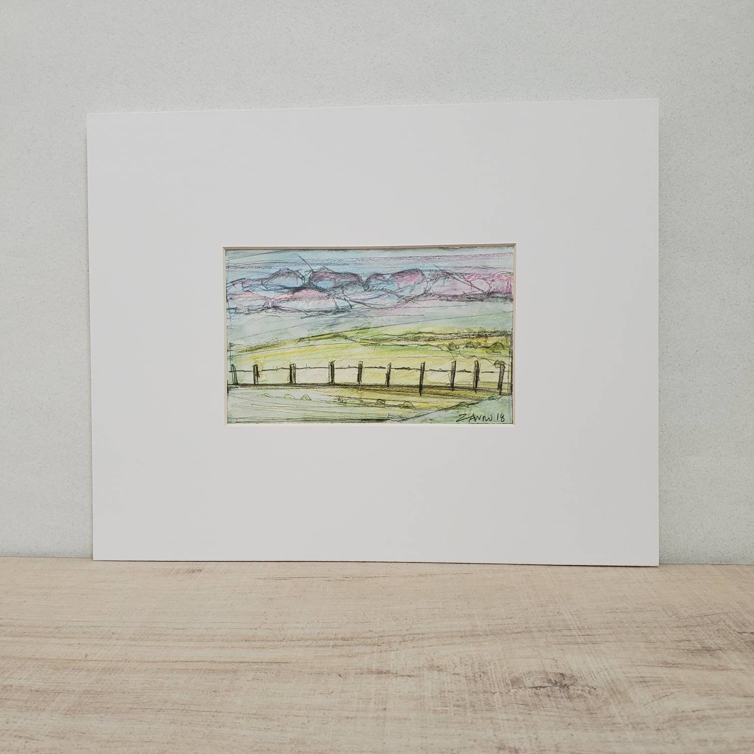 Utah Drawing Original Landscape Western Art Park City Local - Etsy