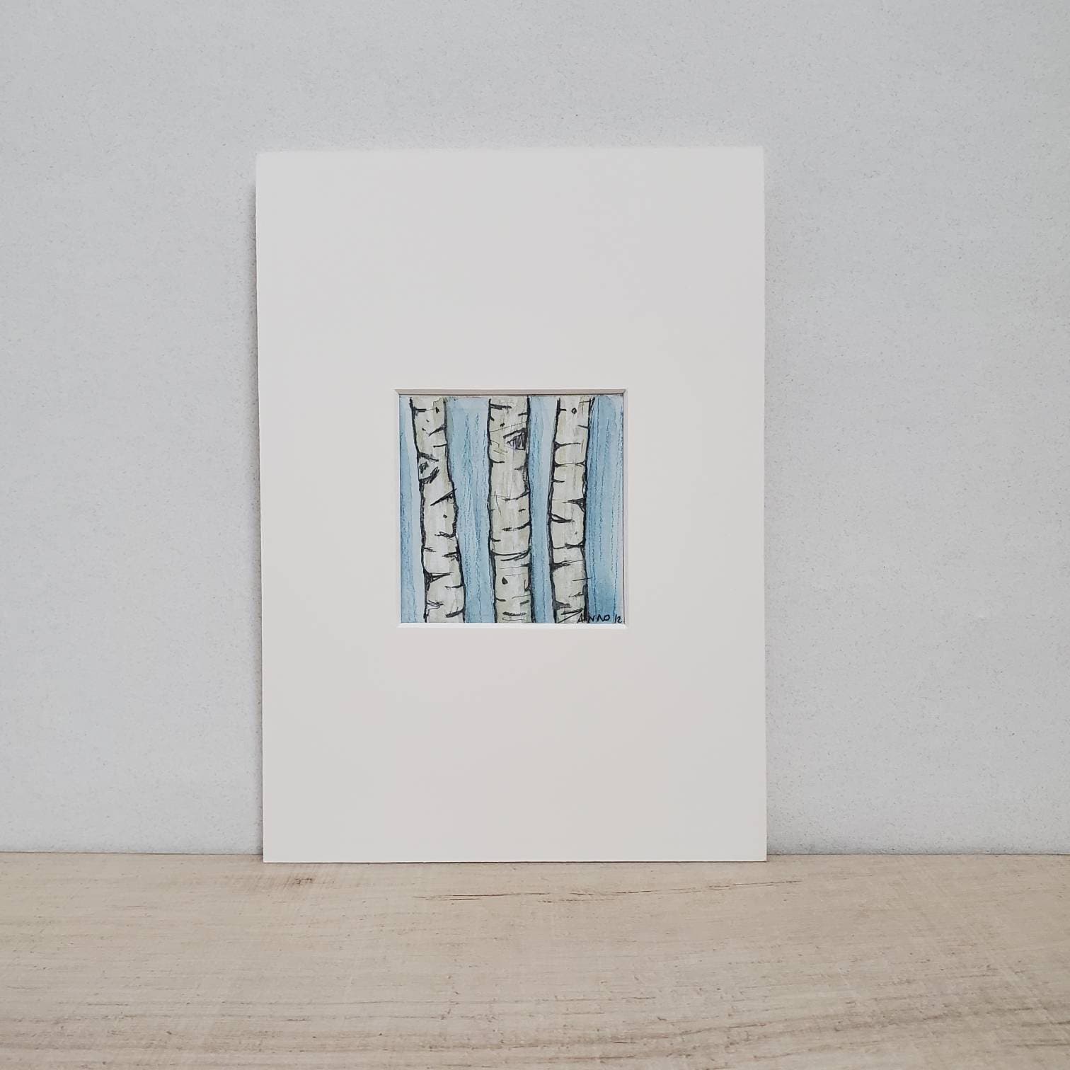 Aspen Tree Drawing Park City Utah Local Artist Watercolor Original Art ...