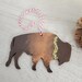 Bison Ornament Western Themed Christmas Handpainted Made in Utah - Etsy