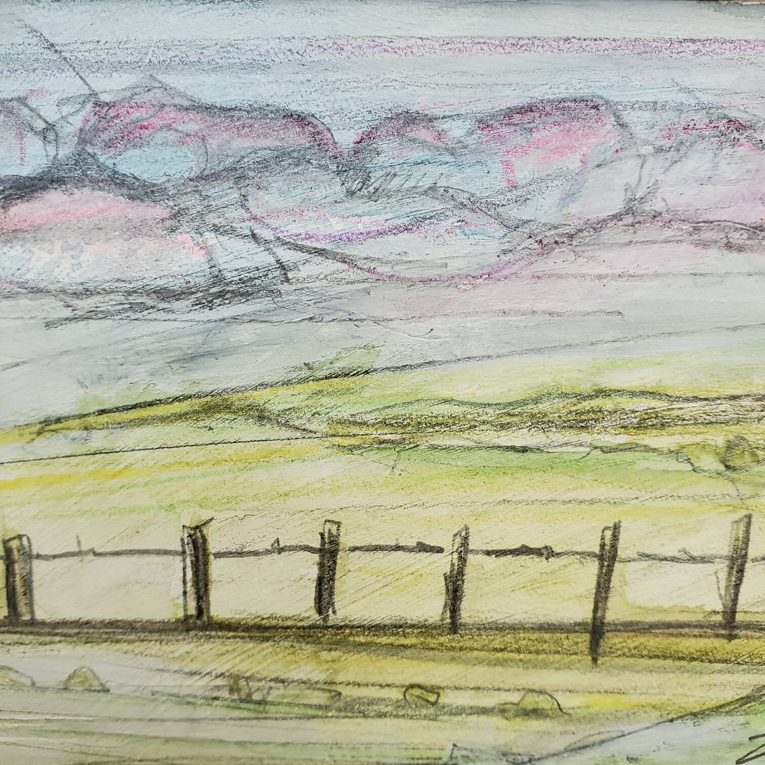 Utah Drawing Original Landscape Western Art Park City Local - Etsy