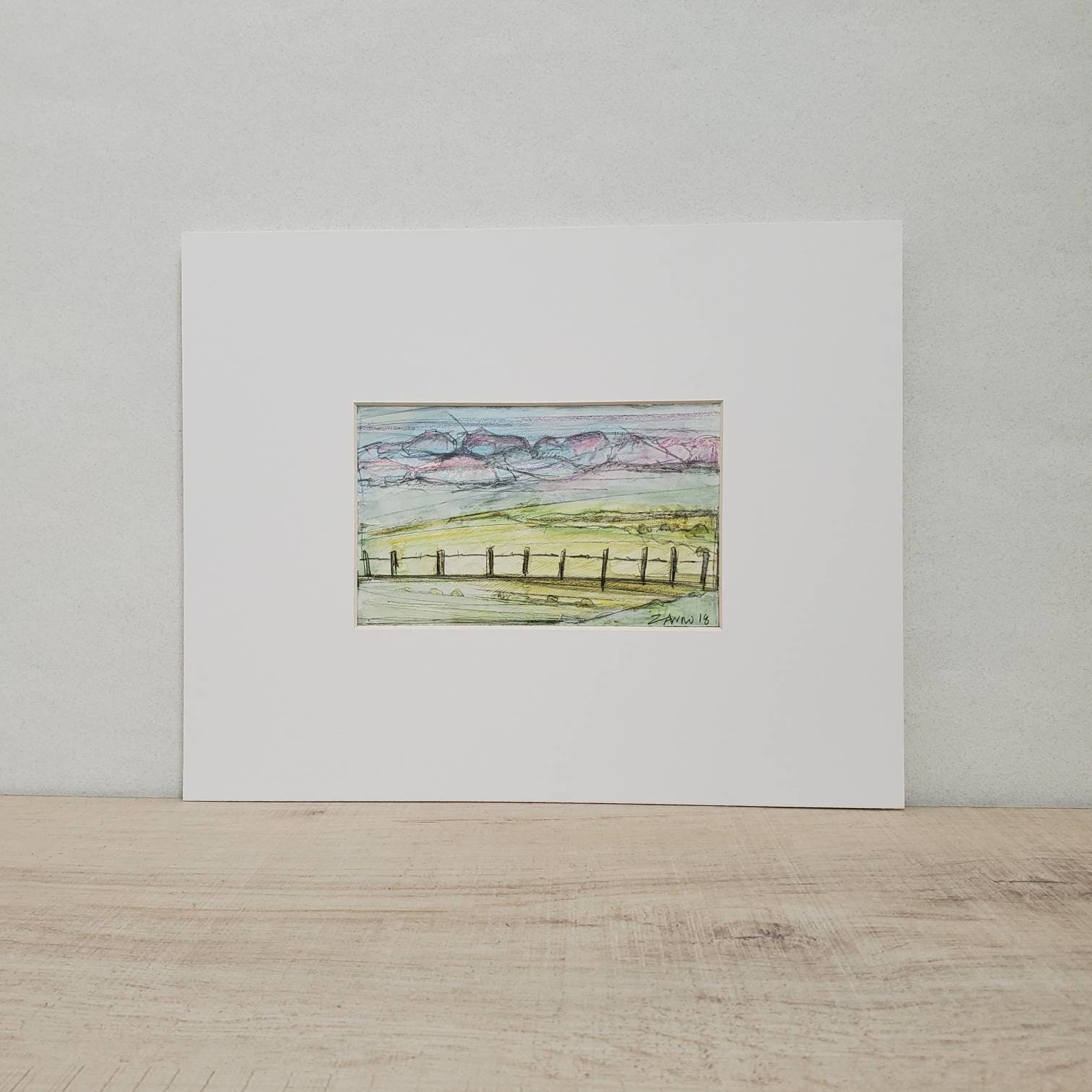 Utah Drawing Original Landscape Western Art Park City Local - Etsy