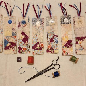 Repurposed Vintage Quilt Bookmarks - Etsy