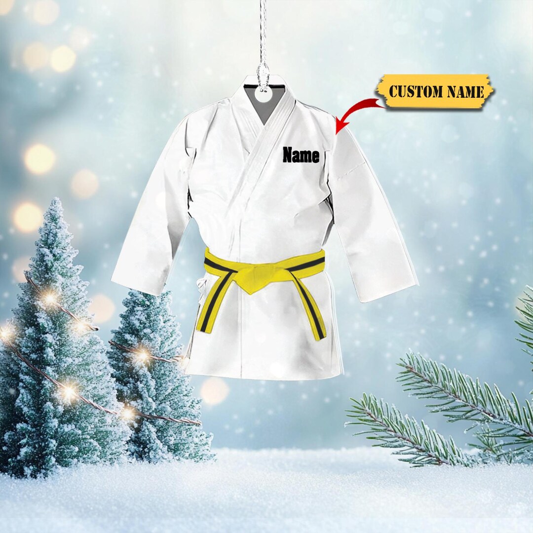 Personalized Karate 2D Flat Acrylic Ornament, Karate Ornament, Gift for ...