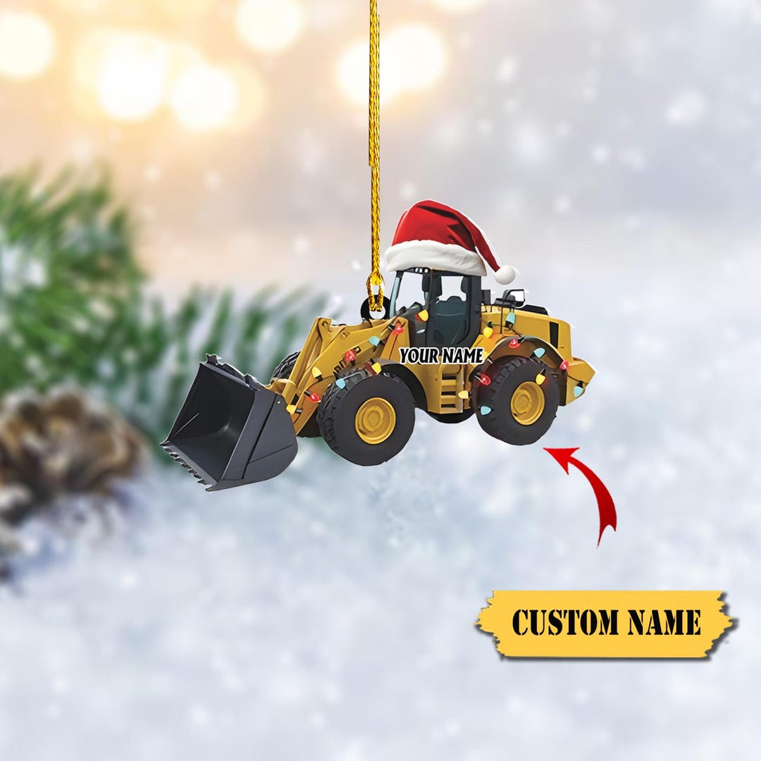 Personalized Excavator Heavy Equipment Custom Shaped Ornament, Truck ...