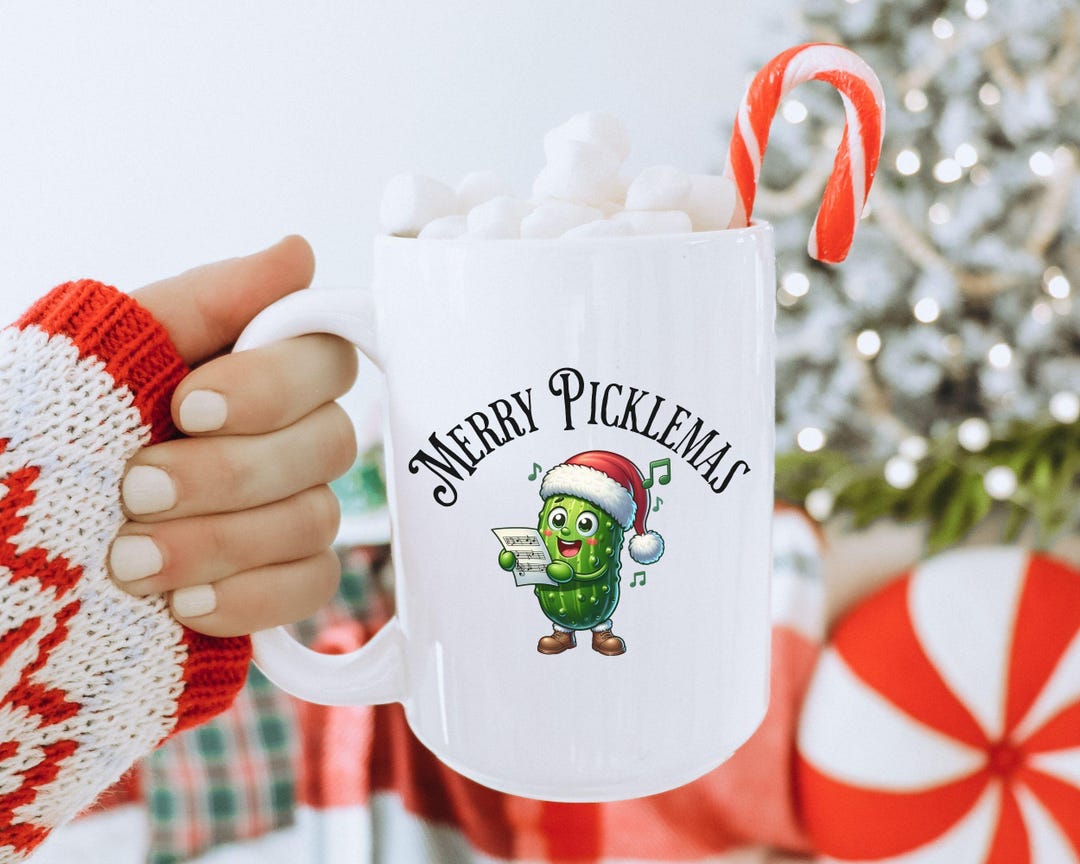 Funny Christmas Pickle Mug, Dill Pickle Mug for the Holiday, Christmas ...