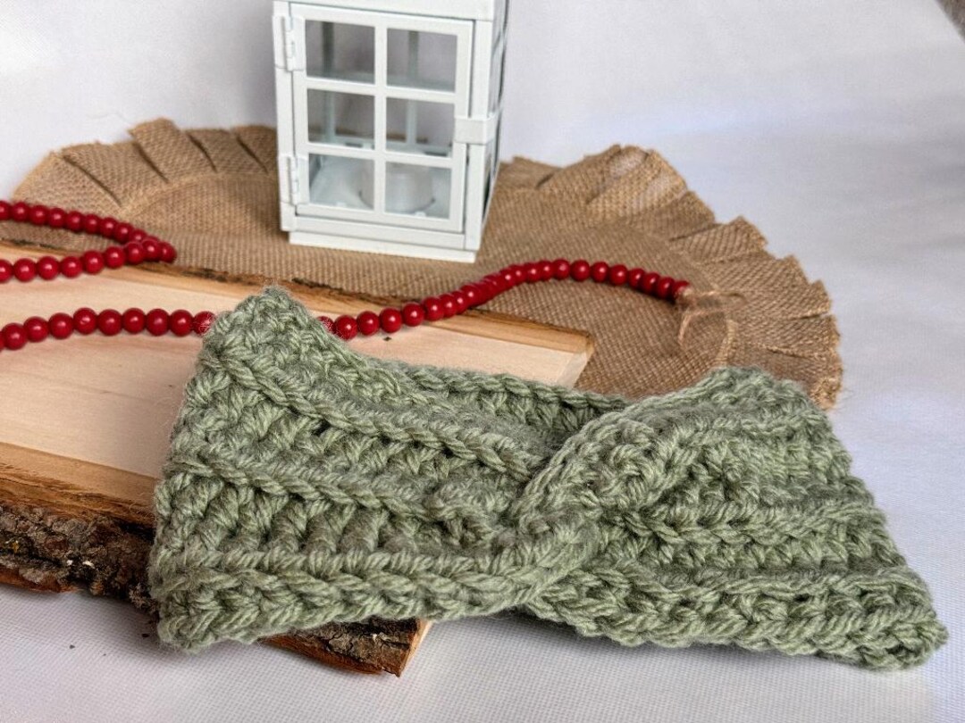 Winter Pine Ribbed Ear Warmer - Etsy