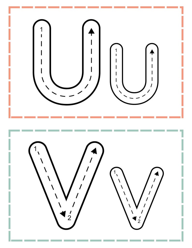 Printable Alphabet Tracing Cards | Uppercase & Lowercase Letter Writing ...