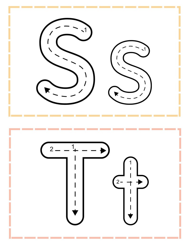 Printable Alphabet Tracing Cards | Uppercase & Lowercase Letter Writing ...