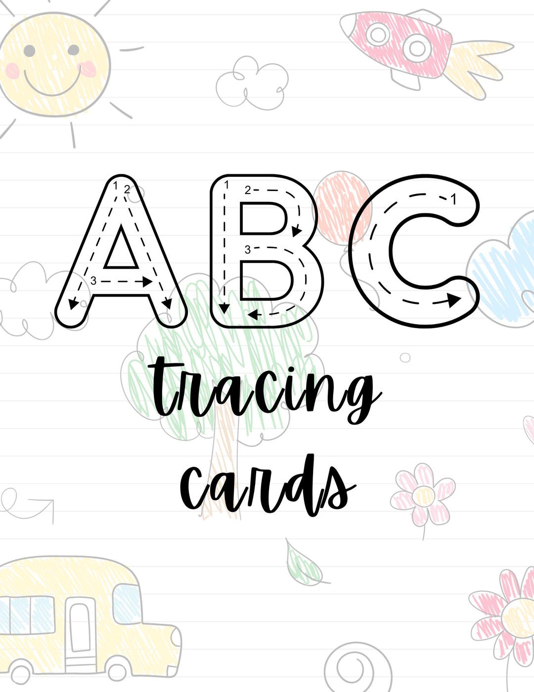 Printable Alphabet Tracing Cards | Uppercase & Lowercase Letter Writing ...