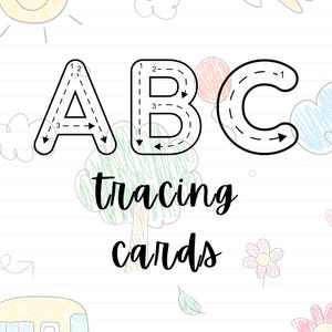 Printable Alphabet Tracing Cards | Uppercase & Lowercase Letter Writing ...