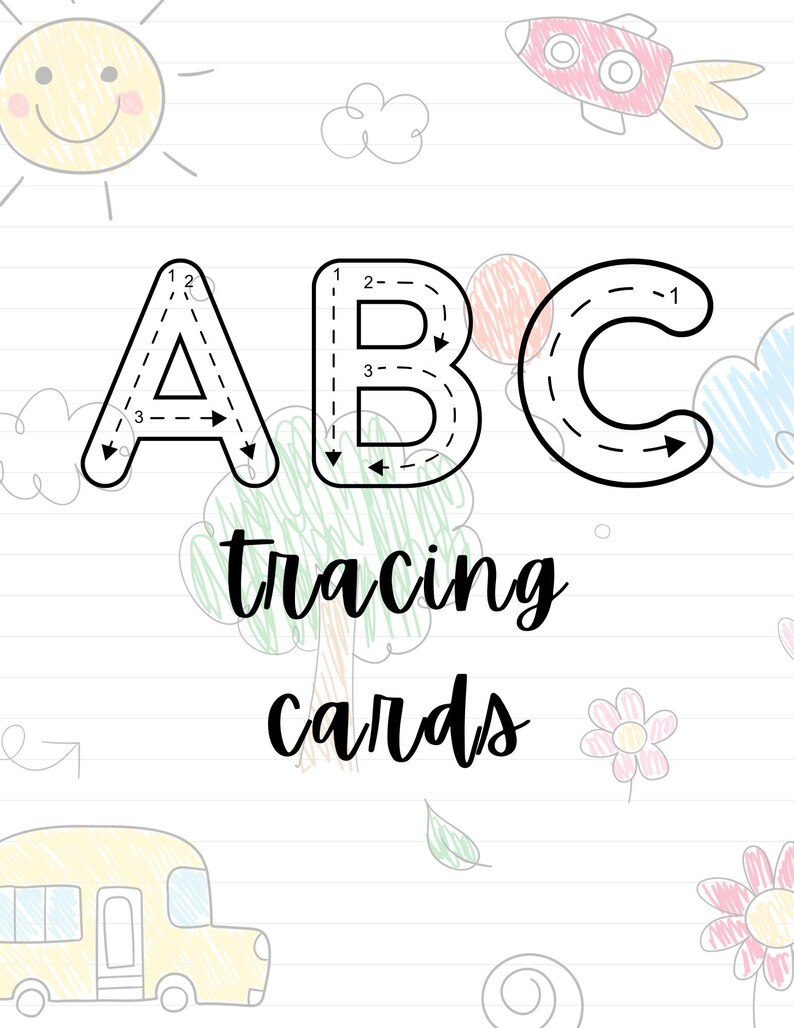 Printable Alphabet Tracing Cards | Uppercase & Lowercase Letter Writing ...