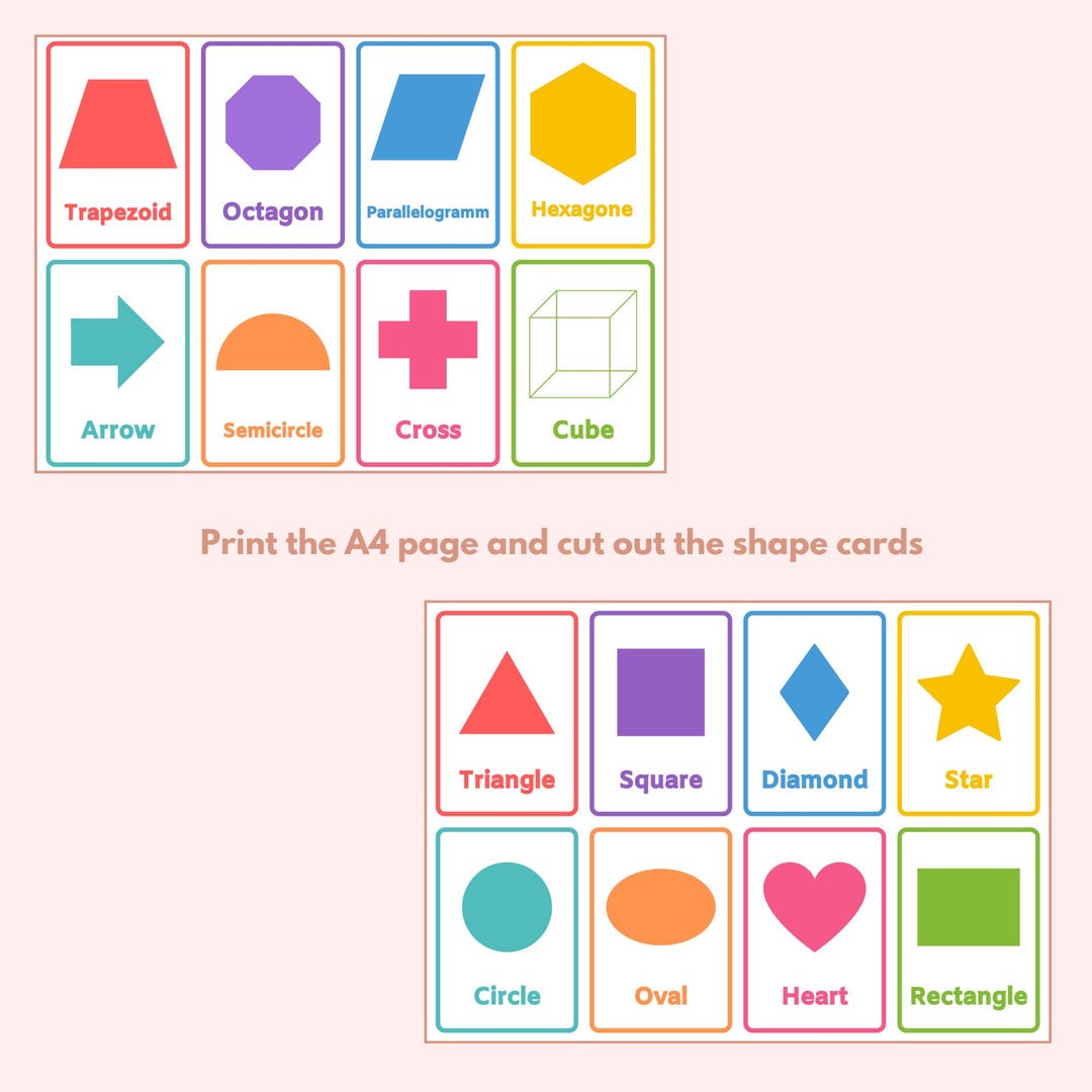 Printable Shapes Flashcards for Kids | Educational Learning Tool ...