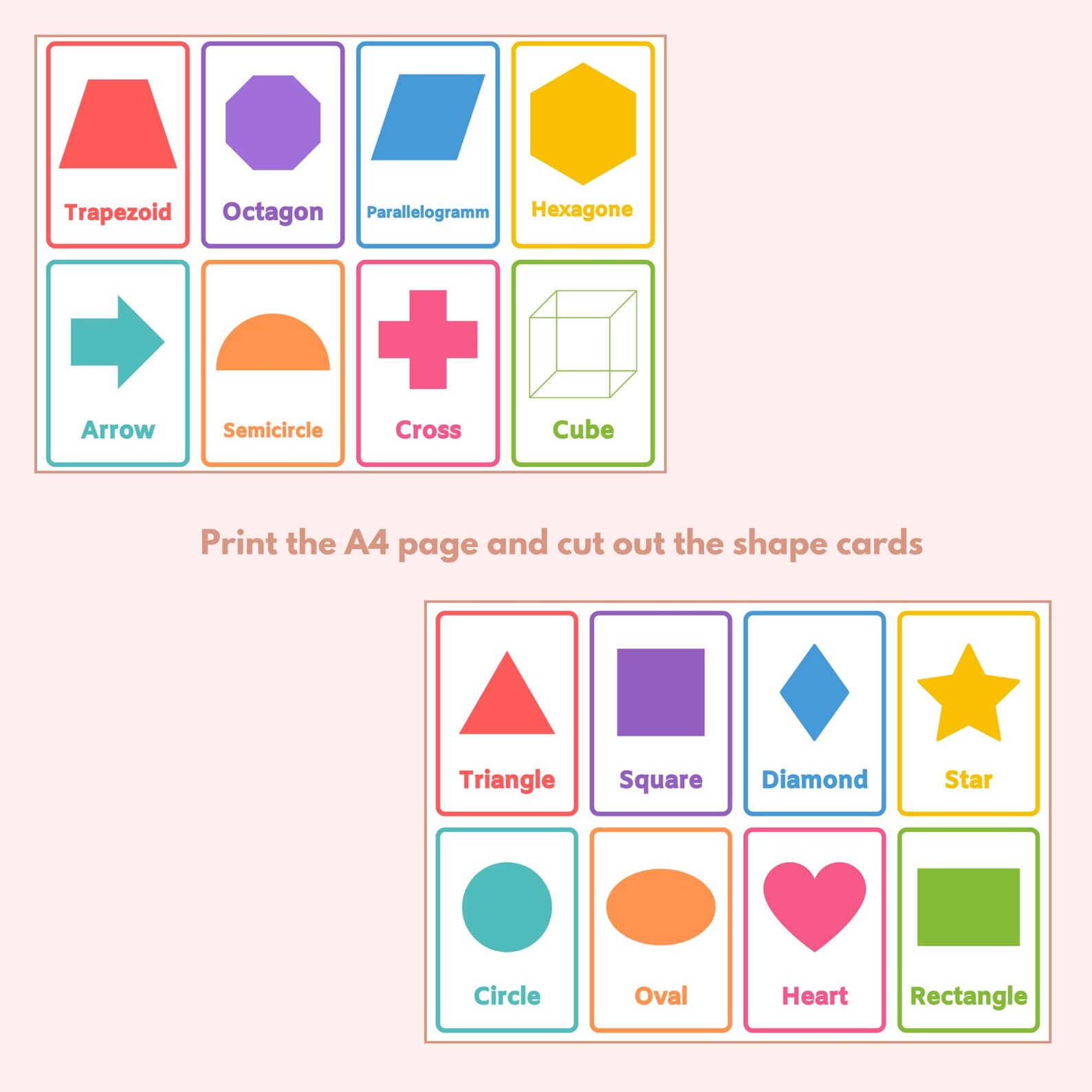 Printable Shapes Flashcards for Kids | Educational Learning Tool ...