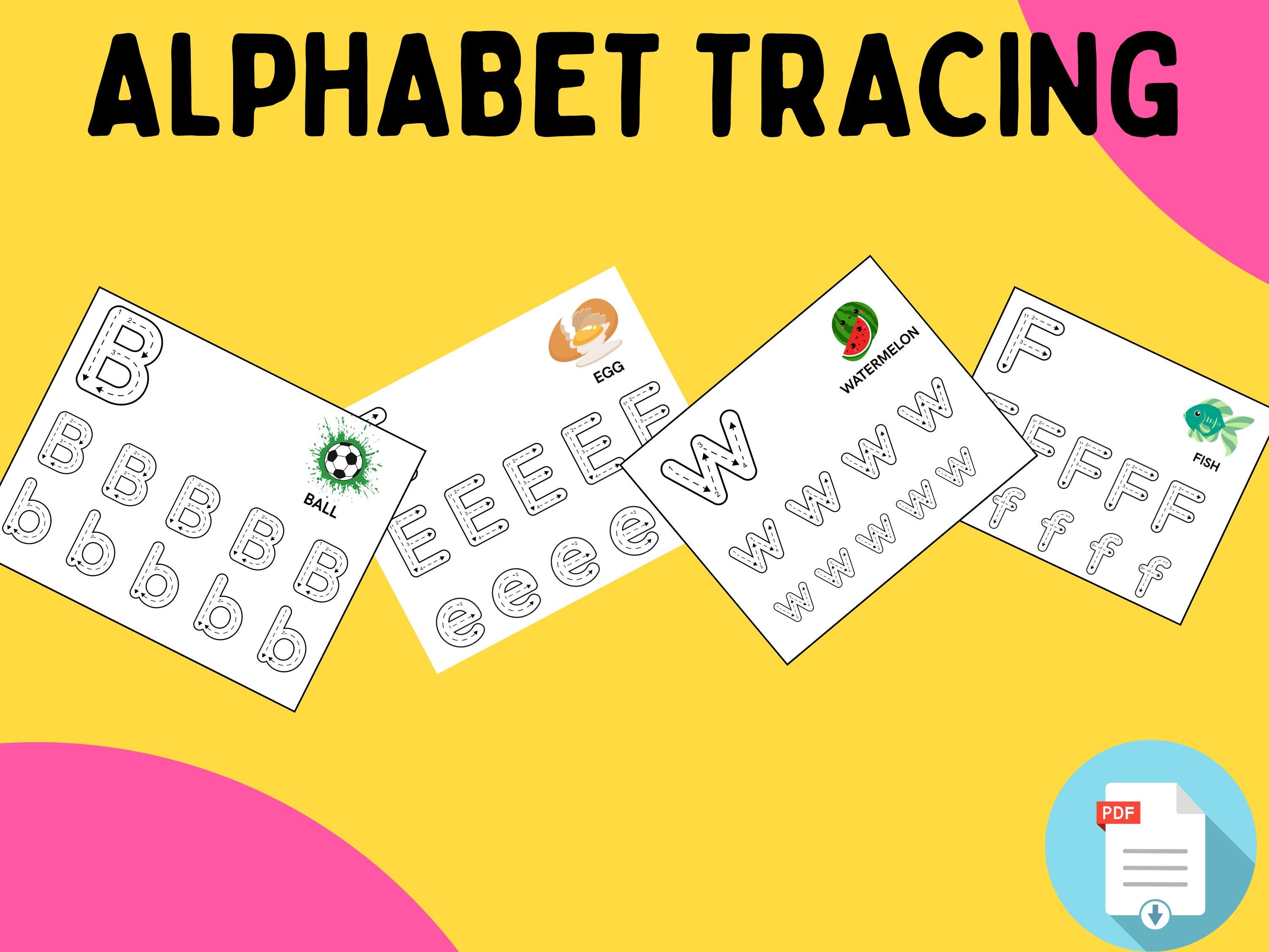 Printable Alphabet Tracing Sheet for Kids | ABC Writing Practice ...