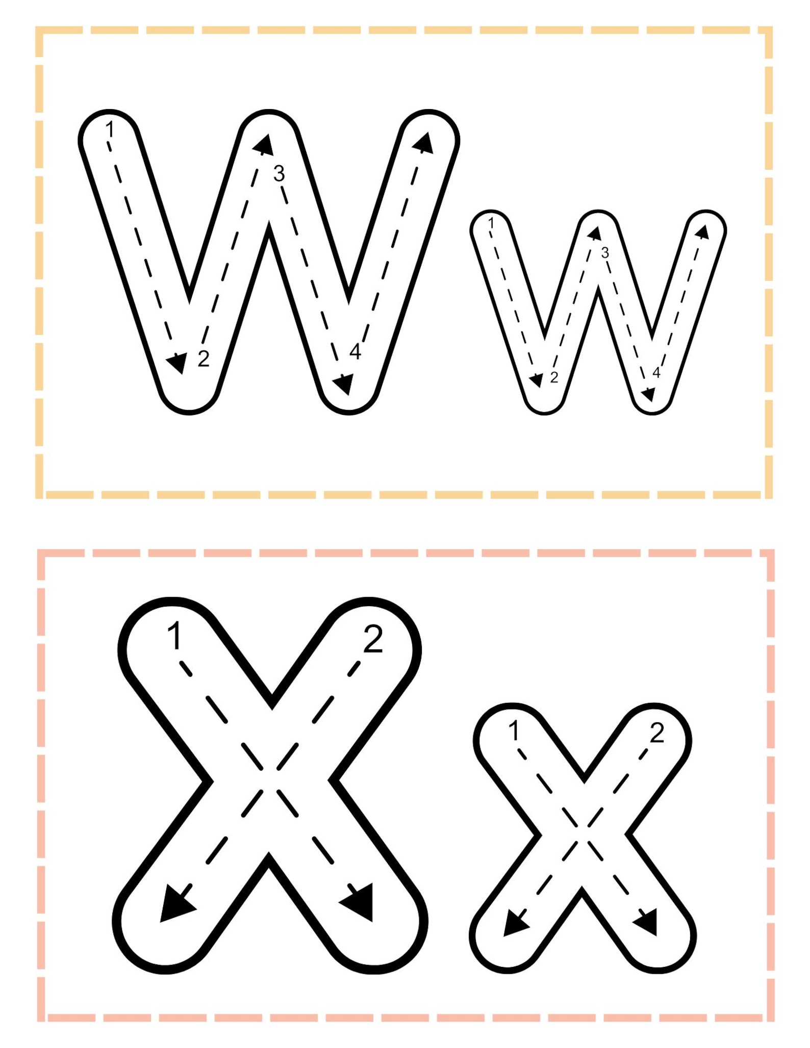 Printable Alphabet Tracing Cards | Uppercase & Lowercase Letter Writing ...