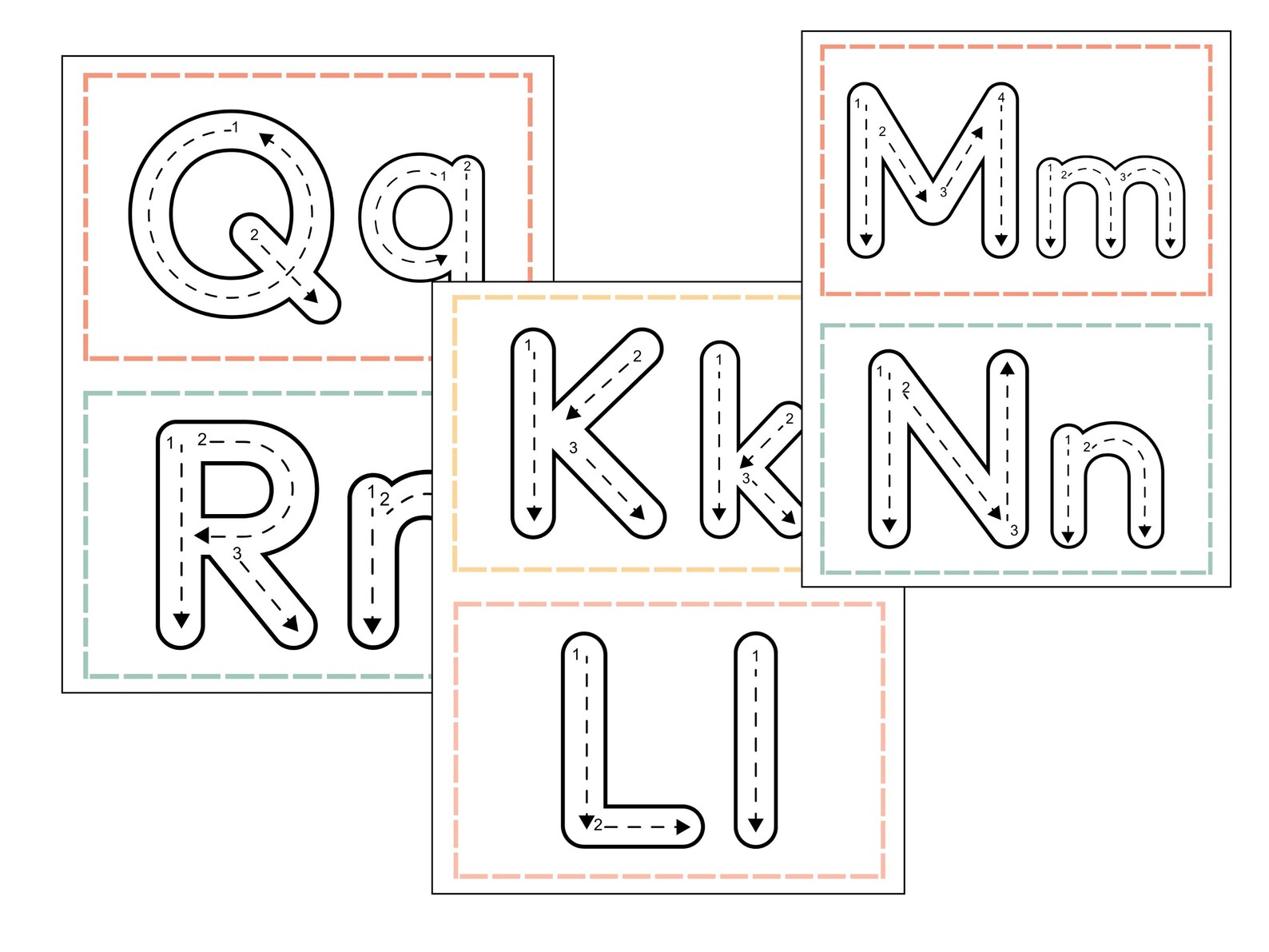 Printable Alphabet Tracing Cards | Uppercase & Lowercase Letter Writing ...