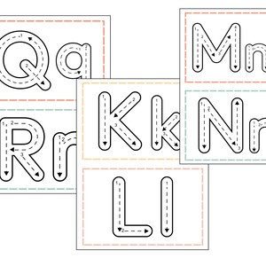Printable Alphabet Tracing Cards | Uppercase & Lowercase Letter Writing ...