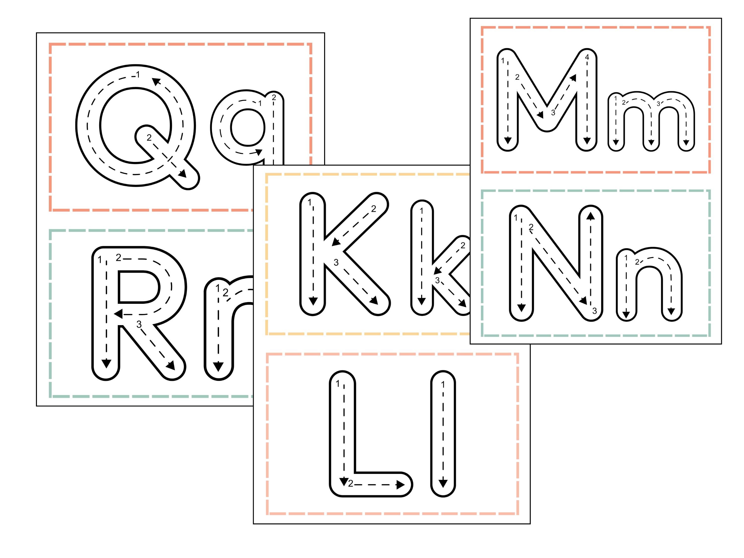 Printable Alphabet Tracing Cards | Uppercase & Lowercase Letter Writing ...