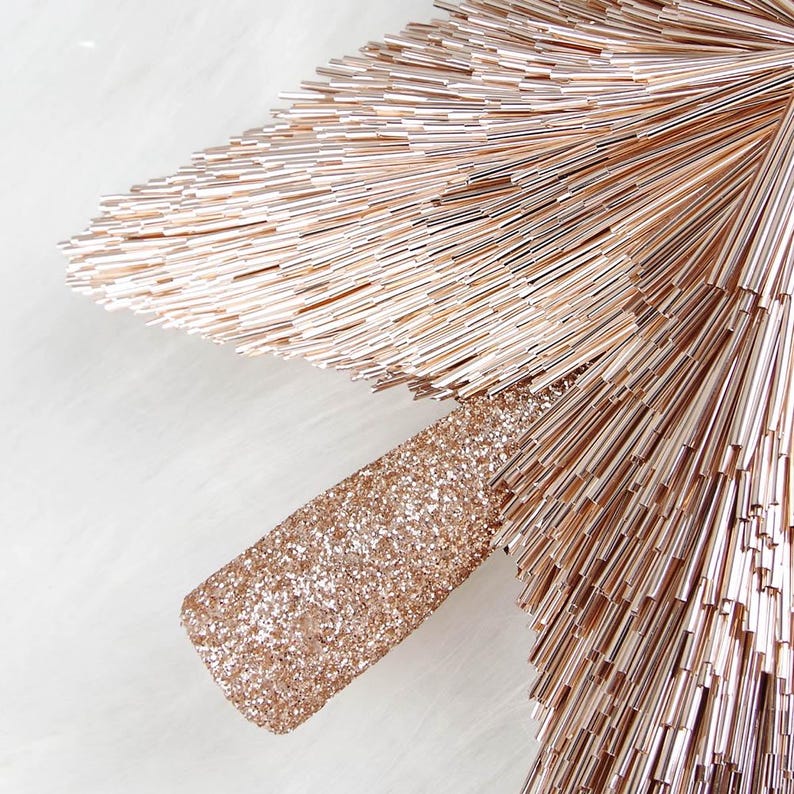 Luxury Handmade Rose Gold Christmas Tree Star Topper – Elegant Xmas Top ...