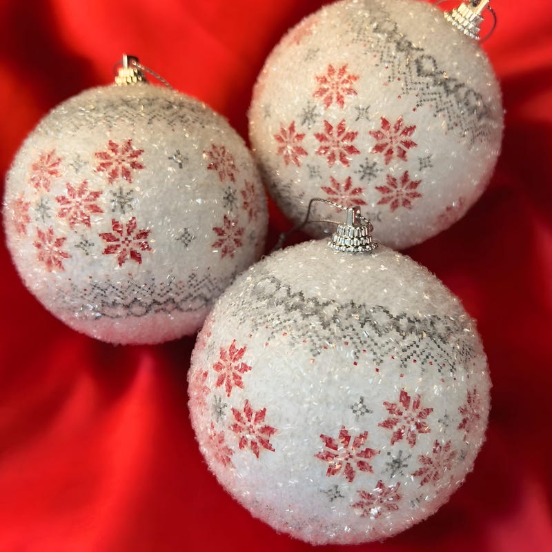 Silver Snowflake Ornament - Etsy