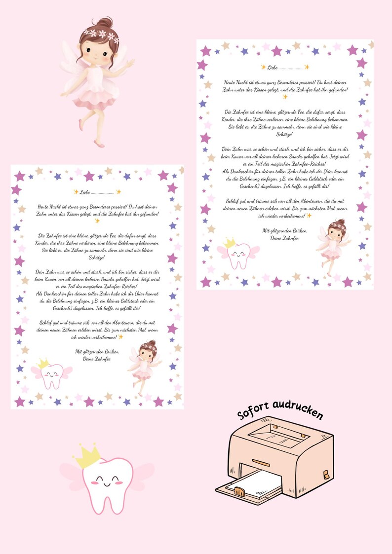 Tooth Fairy Certificate, DIY, Download, Gift, Set - Etsy Canada