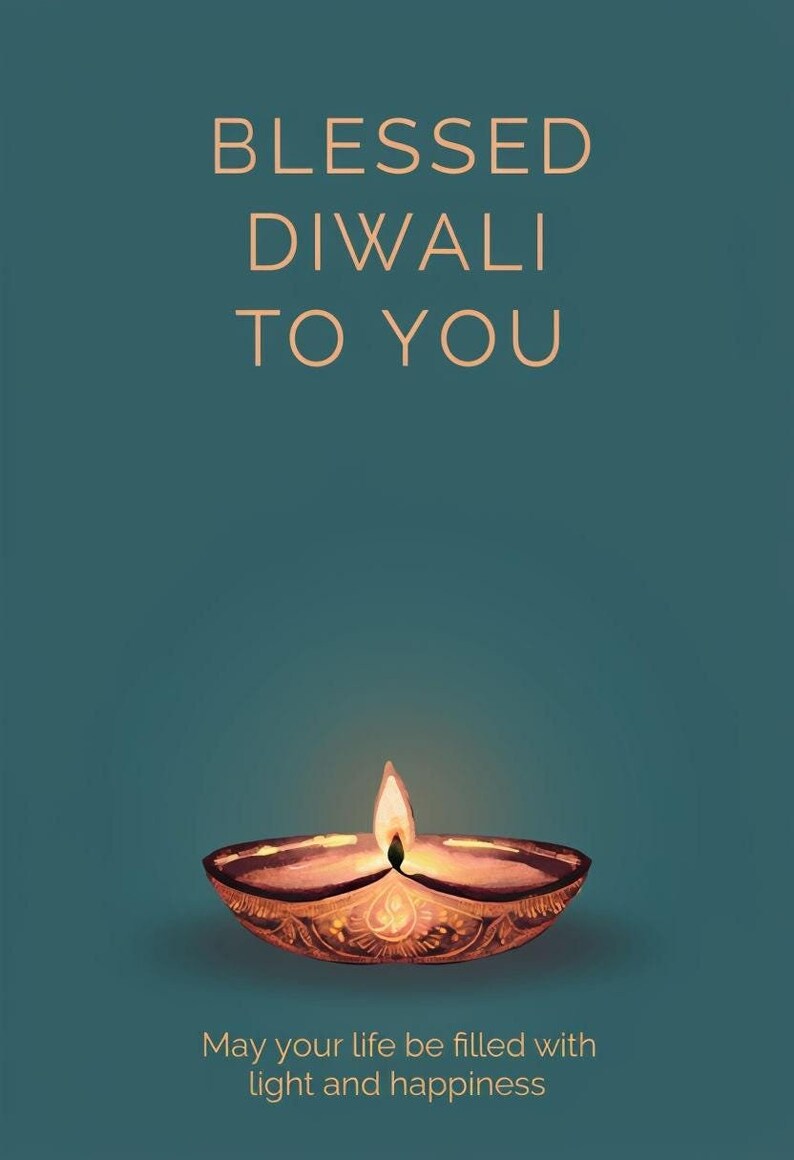 Diwali Blessing Digital Card Family Print - Etsy