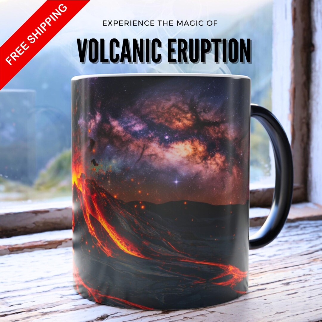 Mystic Volcanic Magic Mug | Lava Color Morphing Mug | Galaxy Volcano ...