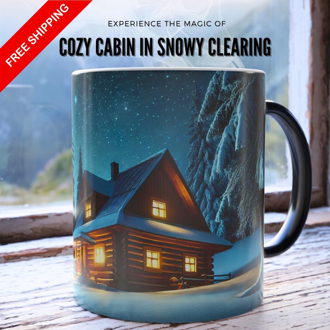 Winter Night Magic Mug - Snowy Mug - Starry Sky Mug - Christmas Mug ...