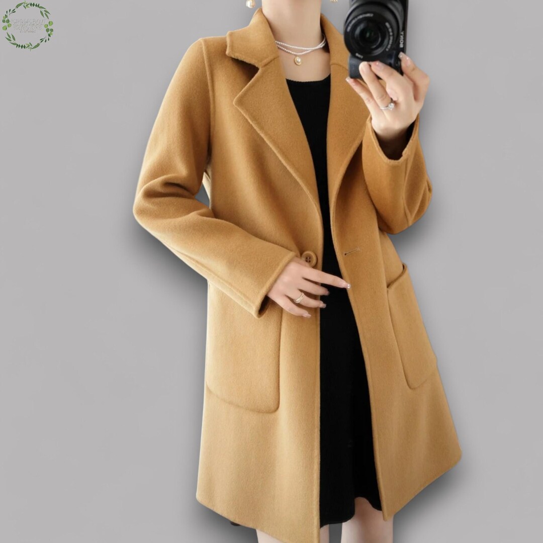 Handmade Wool Coat | Double-sided, Slim Fit Autumn Outerwear - Etsy