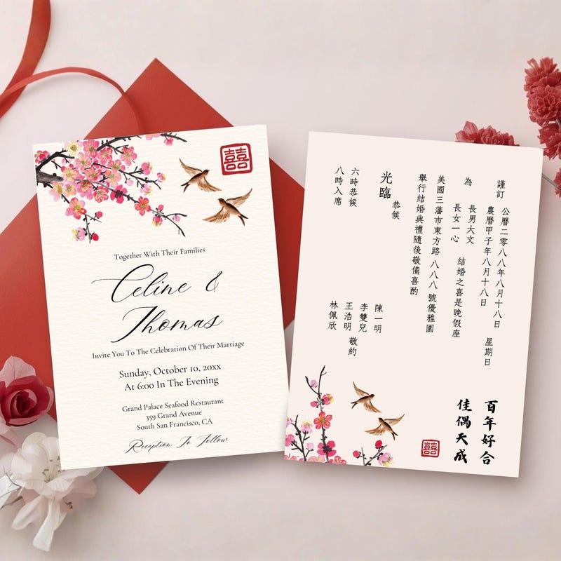Asian Invitation - Etsy