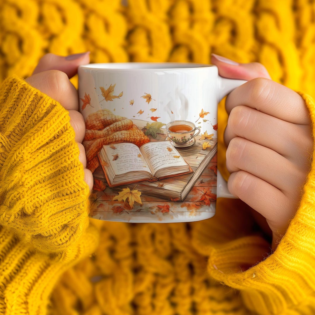 Autumn Reading Mug, Cozy Fall Book Mug, Warm Mug for Book Lovers, Fall ...