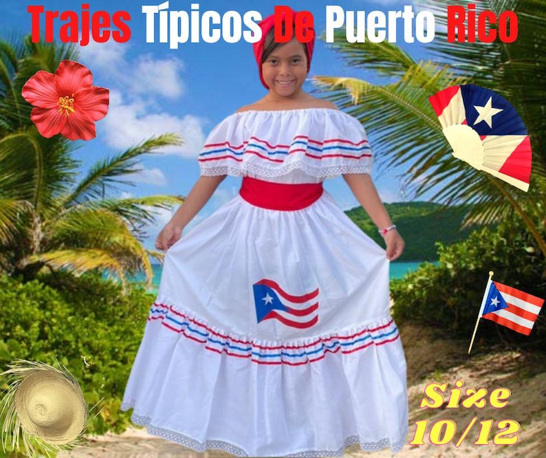 Puerto Rican Flag Dress: 3PC Jíbara Outfit - Etsy