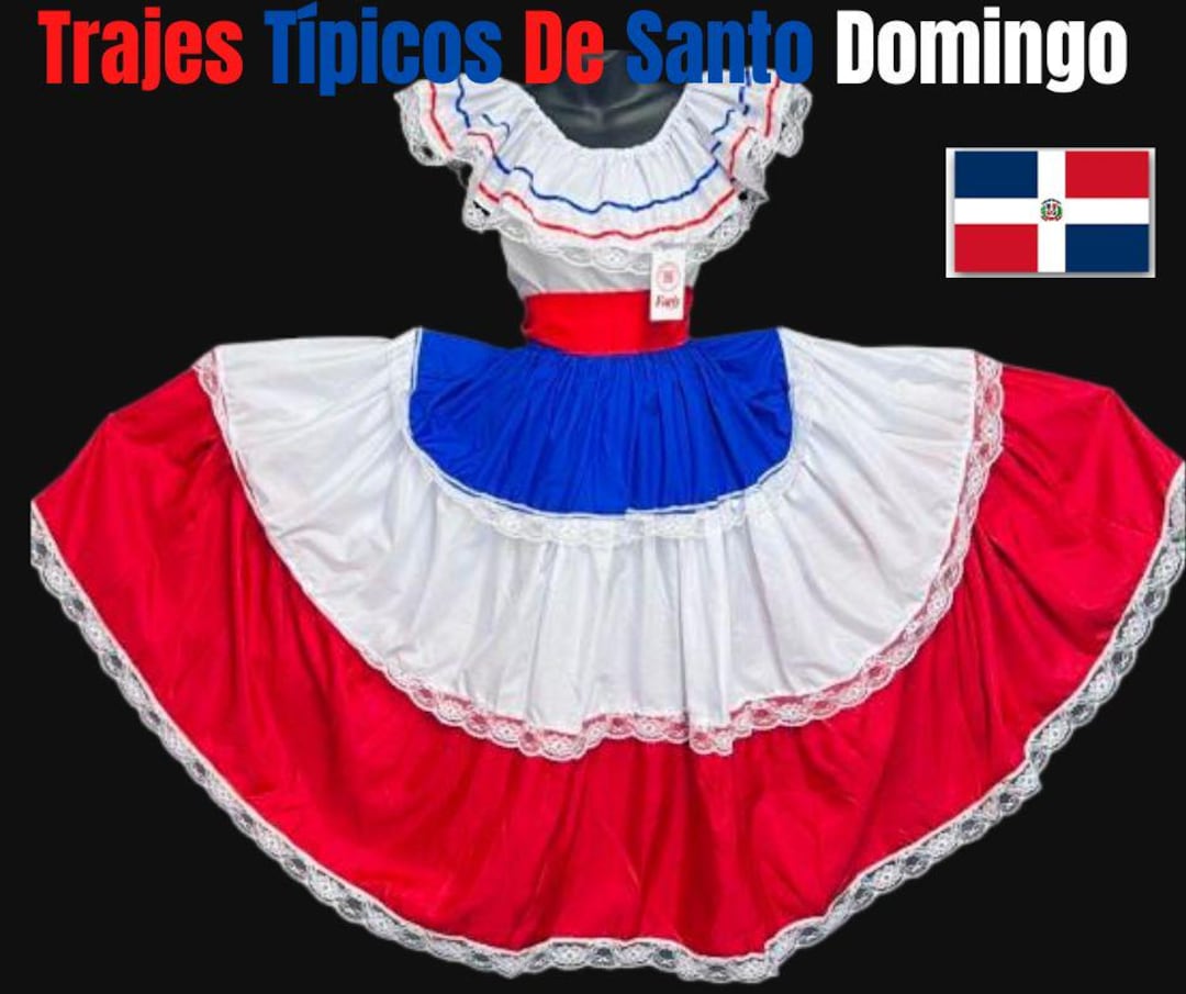 Dominican Republic Flag Dress: Caribbean 3PC Set - Women & Girls - Etsy