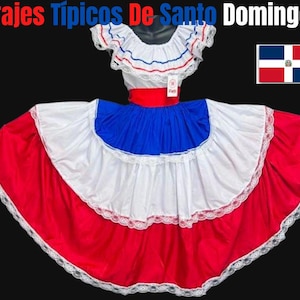 Dominican Republic Flag Dress: Caribbean 3PC Set - Women & Girls - Etsy