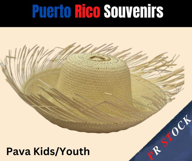 Puerto Rico Pava Hat + Amapola Flower – Jíbaro Hats Kids/adults, Beanie ...