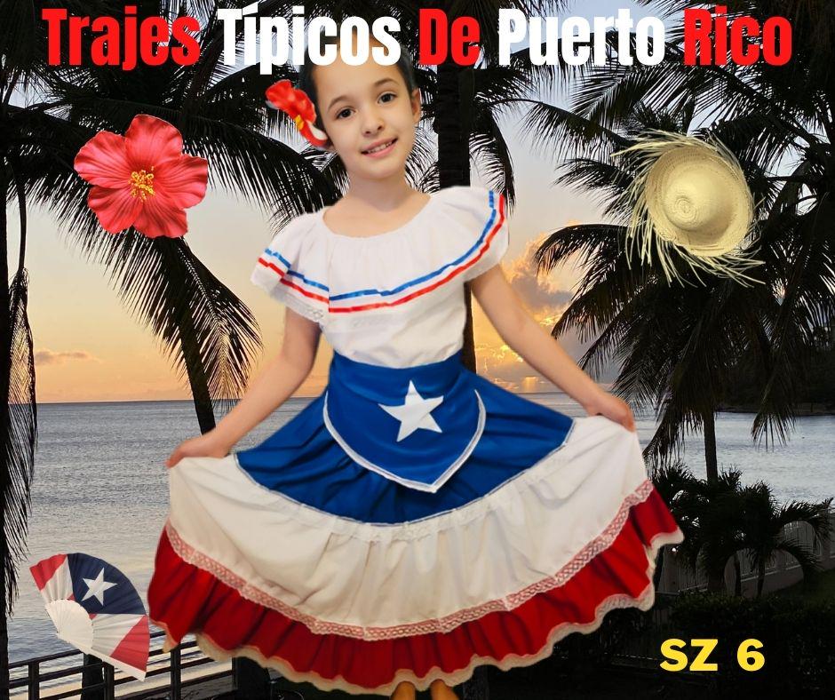 Puerto Rican Jibara Dress: 3PC Flag Color Skirt Set - Etsy