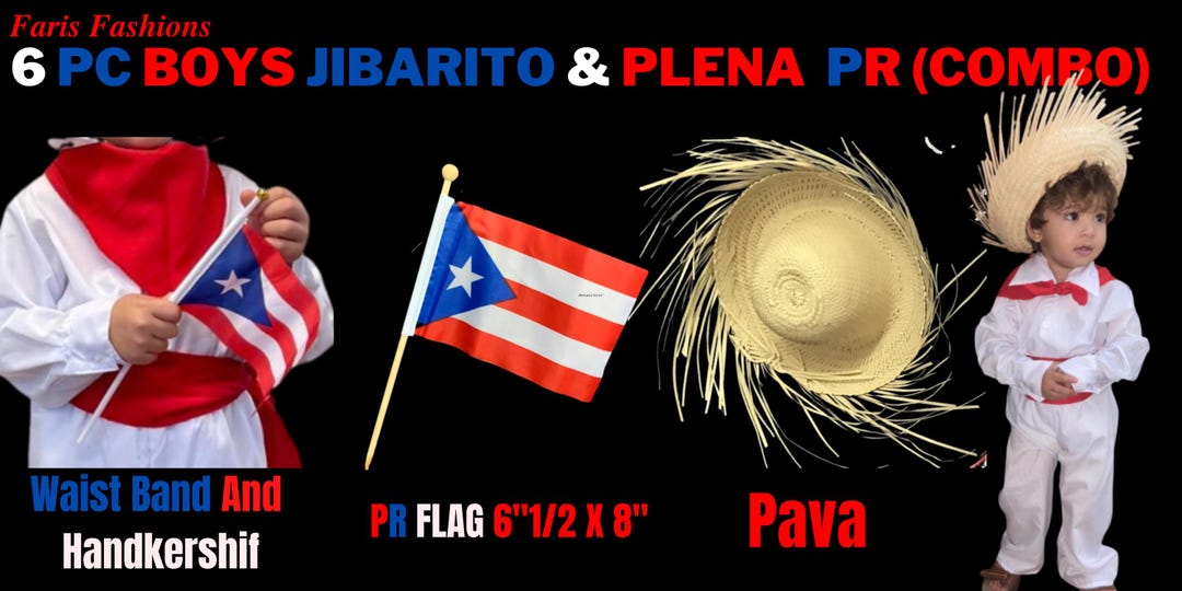 Boy's Traditional Puerto Rico Jibarito Outfit – 6-piece | Authentic ...