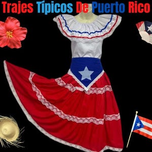 Puerto Rican Dress Costume: Child & Women Bomba Y Plena Outfit (3PC) - Etsy