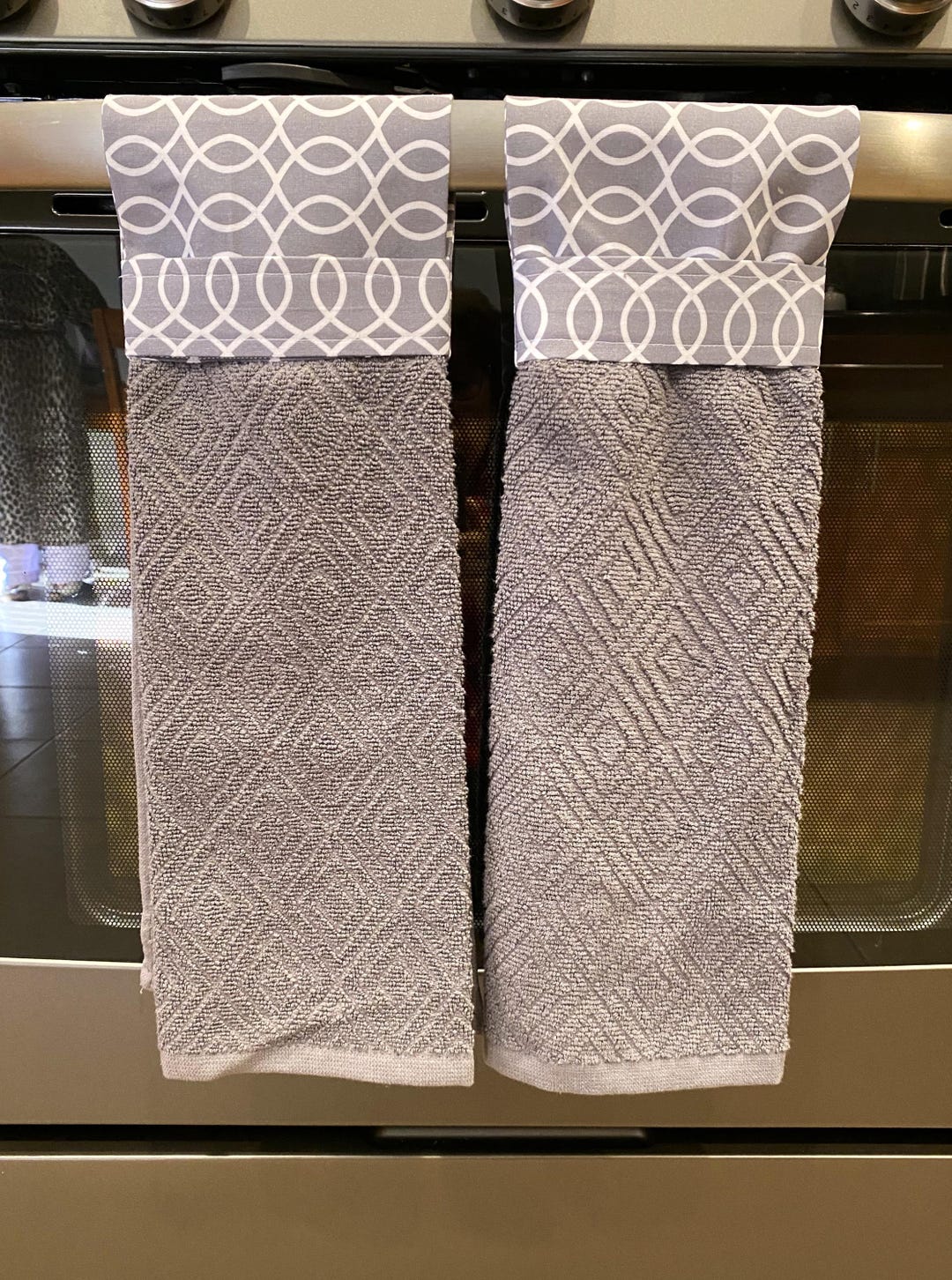 Pair of Hanging Kitchen Towels, Oven Door Towel, Decorative Towel. No ...