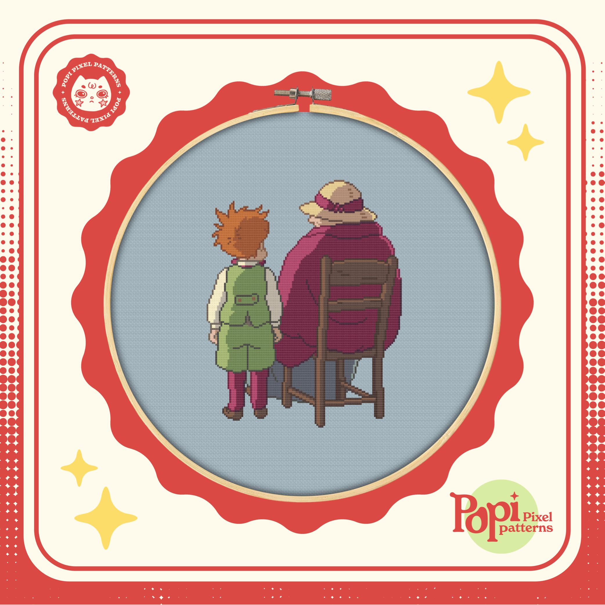 Howl Walking Castle Sophie and Mark Anime Studio Cross Stitch Pattern ...