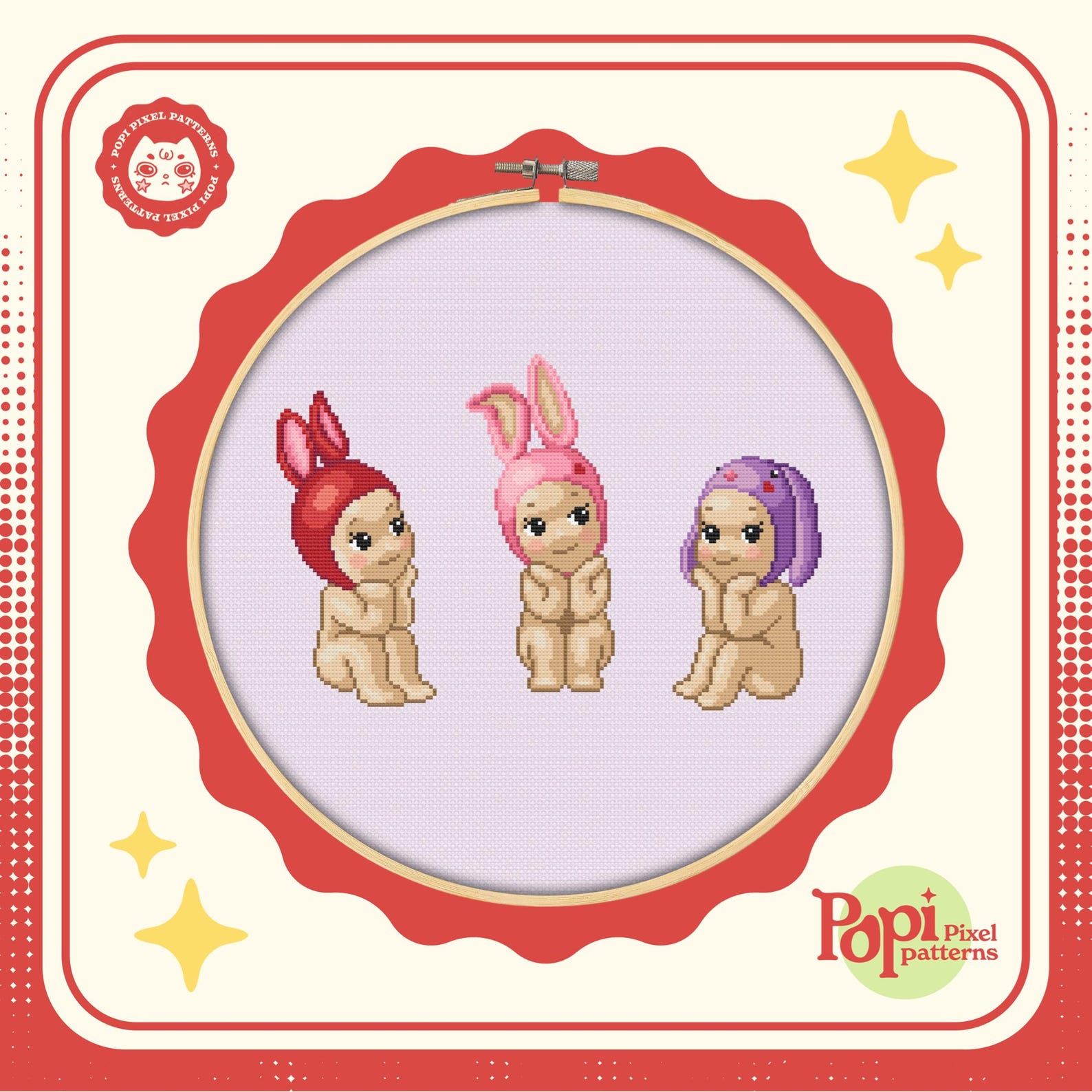 Sonny Angel Love Rabbits Cross Stitch Pattern | Digital PDF Download - Etsy