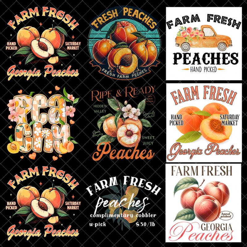 Peach Labels - Etsy