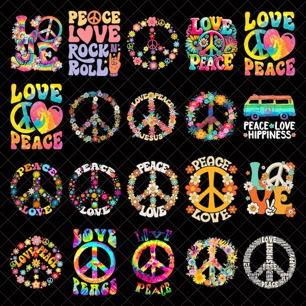 Peace N Love Png - Etsy